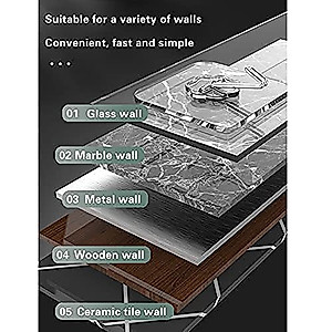 Shuangqi Wall Hook Clear Plastic Adhesive Stick 2.36inch Small Square Waterproof Hook for Shower Bathroom Kitchen Heavy Hanging 12pcs