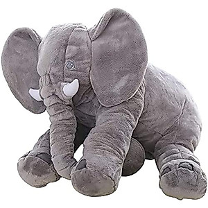 BOOJALOO Giant Stuffed Animals Doll Elephant Stuffed Animal, 24" Stuffed Elephant Plush Toy Gifts for Girls Boys Gray