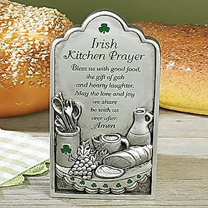 Abbey Gift 36300 (Abbey & CA Gift) Irish Kitchen Prayer Plaque, 3.75"x7", Grey, 3.75 x 7