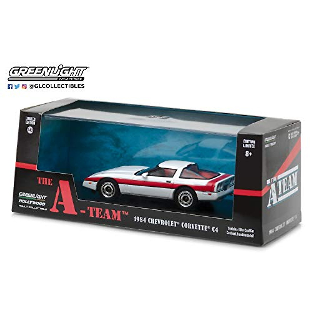 Greenlight Collectibles - 1:43 The A-Team (1983-87 TV Series) - 1984 Chevrolet Corvette C4