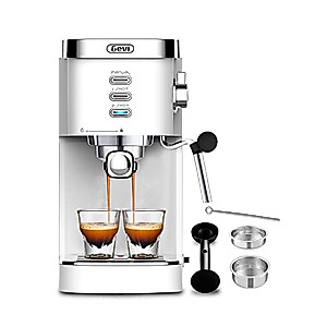 Gevi 20 Bar High Pressure Espresso Machines, Expresso Coffee Machine with Milk Frother for Espresso, Latte Macchiato, Cuppuccino,1.2L Water Tank, 1350W
