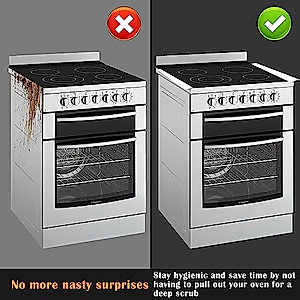 Silicone Stove Counter Gap Cover Kitchen Counter Gap Filler by Kindga 25" Long Gap Filler Sealing Spills Between Kitchen Appliances Washing Machine and Stovetop, Set of 2 (White)