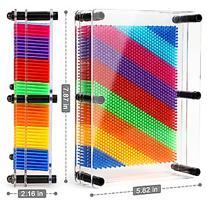 3D Pin Art Toy, Pin Art Board Pin Art Toy for Kids, Sensory Toys for Age 3, 4, 5, 6, 7, 8, 9, 10+ Years Old Kids Boys Girls, Toddler Toys Birthday Gifts Baby Girl Boy Gifts Fidget Toys(Multicolor)