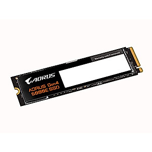 GIGABYTE AORUS Gen4 5000E SSD 500GB PCIe 4.0 NVMe M.2 Internal Solid State Hard Drive with Read Speed Up to 5000MB/s, Write Speed Up to 3800MB/s, AG450E500G-G