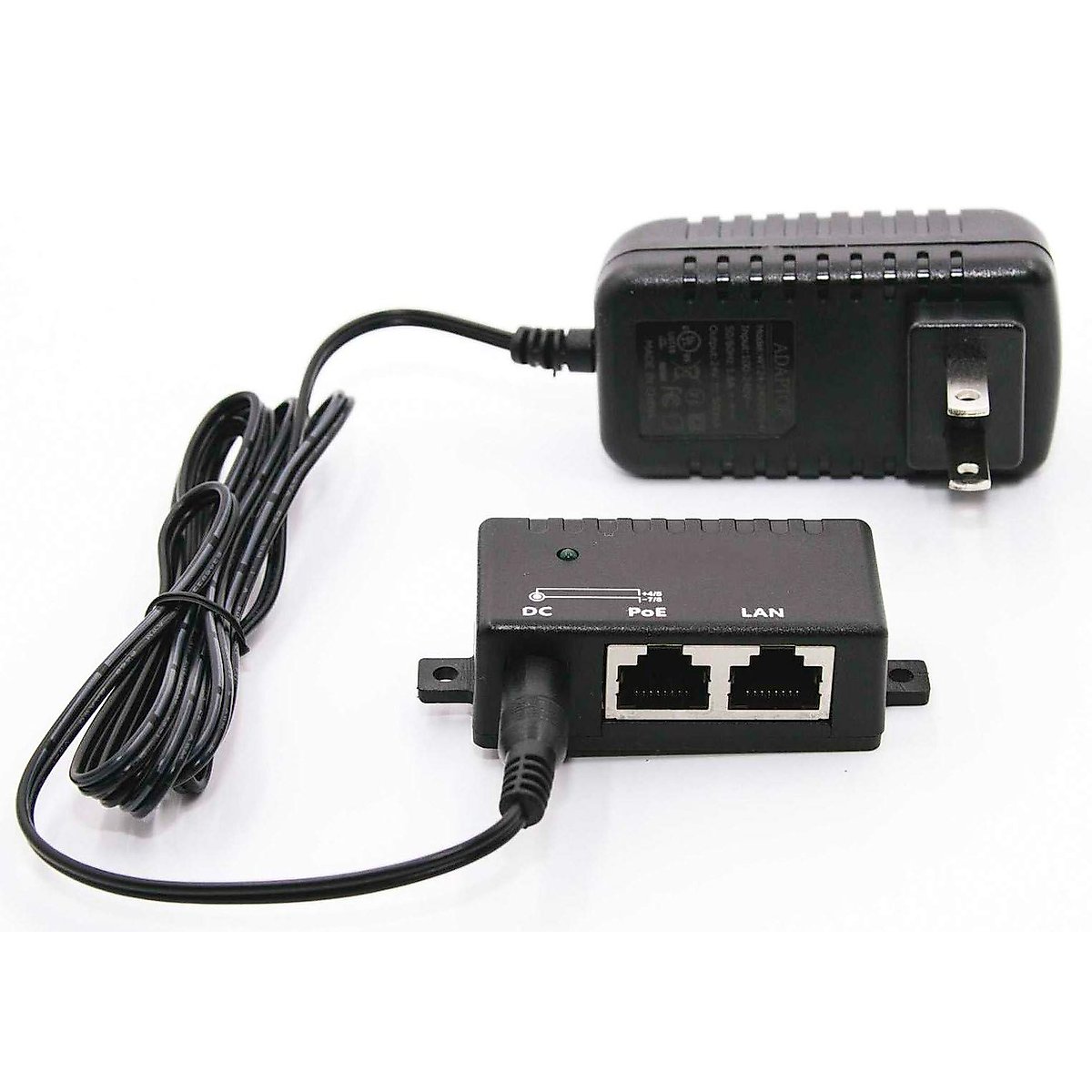 PoE Texas POE-1-48v15w | Single Port PoE Injector for Power Over Ethernet with 15 Watts of Power at 48 Volts for 802.3af Devices | Passive Always On Power (10/100 Mbps)