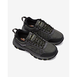 Skechers USA Men's Men's Selmen-Cormack Waterproof Low Profile Water Proof Lace Up with Cap Toe Oxford, Char, 13