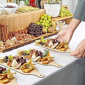 Restaurantware Nature Tek Bamboo Disposable Cheese/Charcuterie Board - 11 3/4" x 3 1/2" - 2 count box