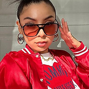 DUPER Oversized Sunglasses Womens, Big Trendy Sunglasses for Women fashion Shades with 70s Vibes Women Rose Sunglasses