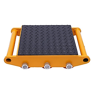 Industrial Machinery Mover, 15T Machinery Skate 33000LBS Machinery Skate Dolly with 9 Rollers, 360 Degree Rotation Machine Dolly Skate Moving Skate Mover Skate, Heavy Duty Moving Equipment