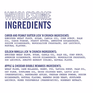 Three Dog Bakery Classic Cookies Variety Pack Premium Treats for Dogs, Carob/Peanut Butter, Golden/Vanilla, & Double Reward, 36 Ounces, (Pack of 3)