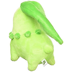 Sanei Pokemon All Star Collection PP40 Chikorita 6" Stuffed Plush, Green