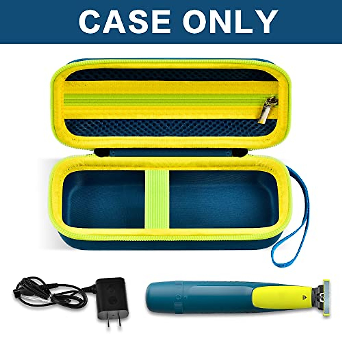 Case Compatible with Philips Norelco OneBlade Hybrid Electric Trimmer and Shaver, One Blade Razor Storage Holder for QP2515 QP2520 QP2630 Mens Beard Shaving Machines Replacement Kit (Box Only)