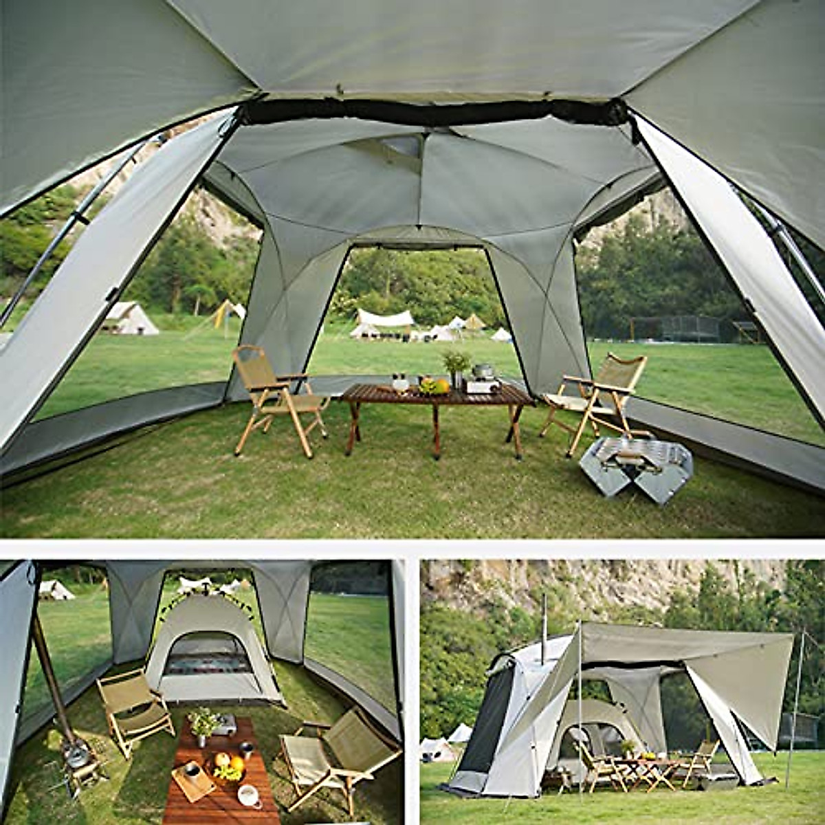 HOUKAI Tent Pop up for 5-8 Person Instant Camping with Double Door Lightweight Family Dome with Carrying Bag for Outdoor Family Camping Hiking (Pop up 5)/Pop up Tent/5