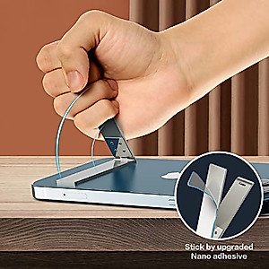 Iokmax for Phone Kickstand Attachment ,Cell Phone Kickstand Attachable Stick On Phone Kickstand Holder , Flat Kickstand for iPhone, Samsung ,LG, Sony, HTC and More,Black