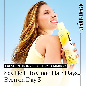 Eva NYC Freshen Up Invisible Dry Shampoo with Argan Oil & Rice Starch for All Hair Types, Non-Toxic, GMO-Free Cleansing Formula