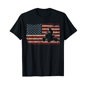 Quad Biker America Flag Gift I ATV Four Wheeler Quad Bike T-Shirt