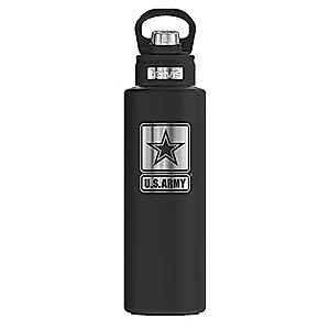 Tervis Army Logo Engraved on Onyx Shadow Water, 40oz Wide Mouth Bottle