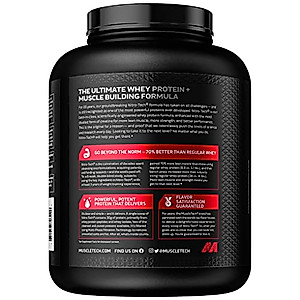 MuscleTech Whey Protein Powder | MuscleTech Nitro-Tech | Isolate & Peptides | Protein + Creatine for Muscle Gain | Muscle Builder for Men & Women | Sports Nutrition | Vanilla, 4 lb (40 Servings)
