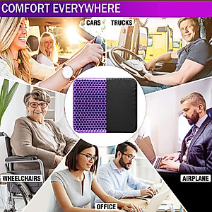 Extra Large Gel Seat Cushion Pillow for Long Sitting – Enhanced Office Chair Car Egg Seat Cushion with Non-Slip Cover for Back, Coccyx & Tailbone Pain Relief Pad - Computer Desk Pain Relief Pad