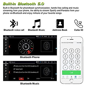 12.3 inch Car GPS Navigator Auto Stereo Blu-ray Touch Screen for BMW X5 X6 E70 E71 with iDrive System Retained CarPlay (Android 12 CIC System, Octa Core 6GB RAM 128GB ROM)