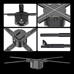 3D hologram fan-19.6in 1080PX Hi-Resolution 576 HD LED beads hologram fan-Holographic Video Advertising Projector Support real-time screen casting+splicing+Bluetooth audio+APP (A-P50)