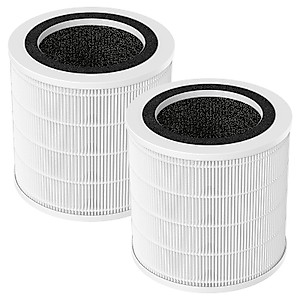 2 Pack H7126 Replacement Filter for GoveeLife H7126 Mini Air Purifier, 3-in-1 H13 True HEPA Air Filter for H7126 Air Purifier Filter for Dust, Pollen, Replace Part #H7126-RF