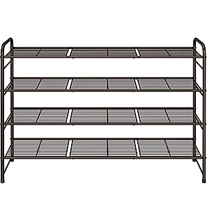 Dicasser 4-Tier Long Shoe Rack Organizer Extra Large Capacity for 30 Pairs,Bronze