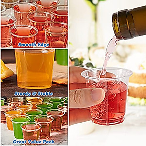 Lilymicky [900 Pack] 2 oz Plastic Shot Glasses, 2-ounce Clear Disposable Plastic Cups, Party Cups for Vodka, Whiskey, Tequila, and Jello Shots, Mini Plastic Containers for Sauce, and Sample Tasting