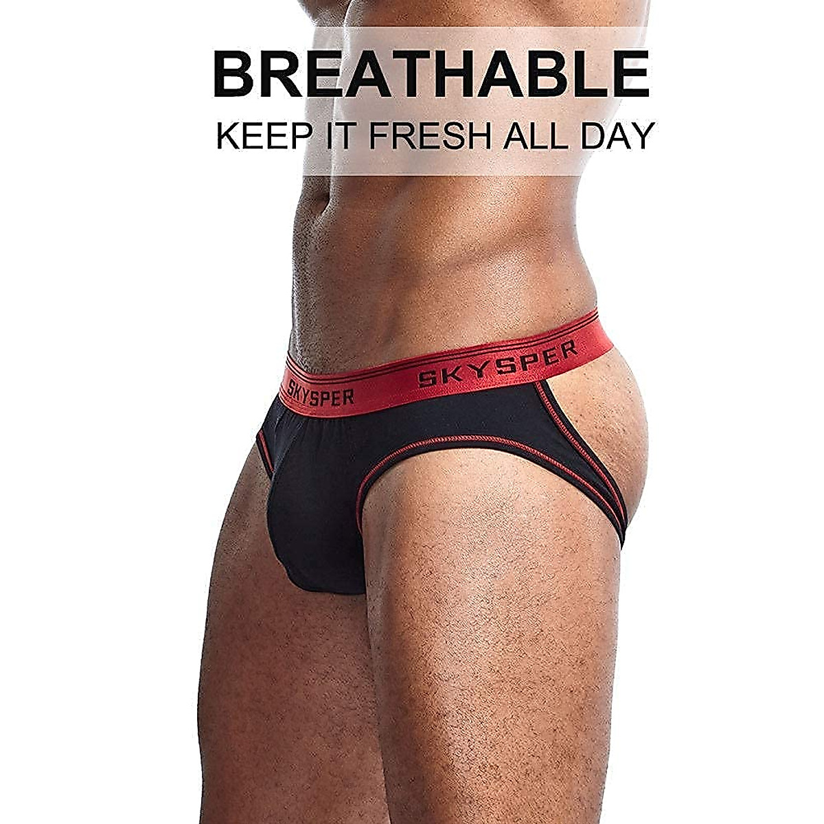 SKYSPER Men's Jockstrap Cotton Stretch Jock Straps Male Underwear