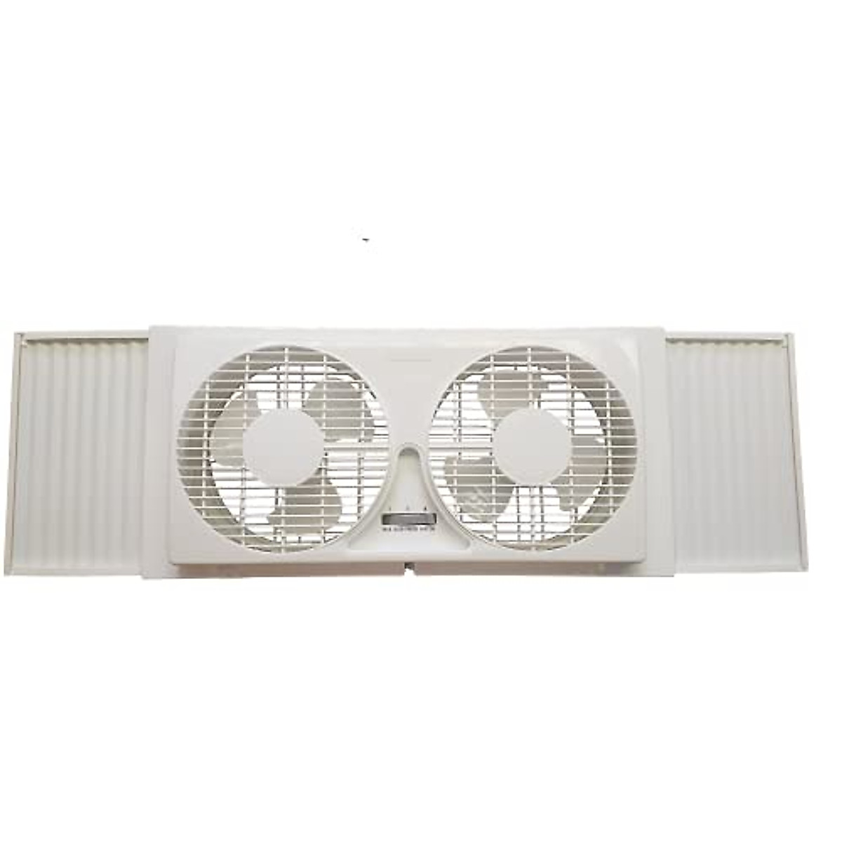 JOEY'Z 9-inch Twin Window Fan with Manual Reversible Airflow Control, Auto-Locking Expanders, and 2-Speed Fan Switch (Min. 22.4" Max. 34.3") Expanders and Leg Stands Included