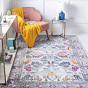 Rugs.com Budapest Collection Area Rug – 8' x 10' Multi Low-Pile Rug Perfect for Living Rooms, Large Dining Rooms, Open Floorplans