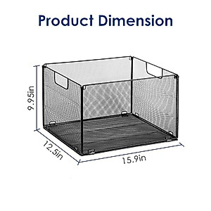 Housmile Hanging File Organizer, Foldable Mesh File Organizer, Hanging File Folder Organizer, Desk File Organizer, Letter Size File Box