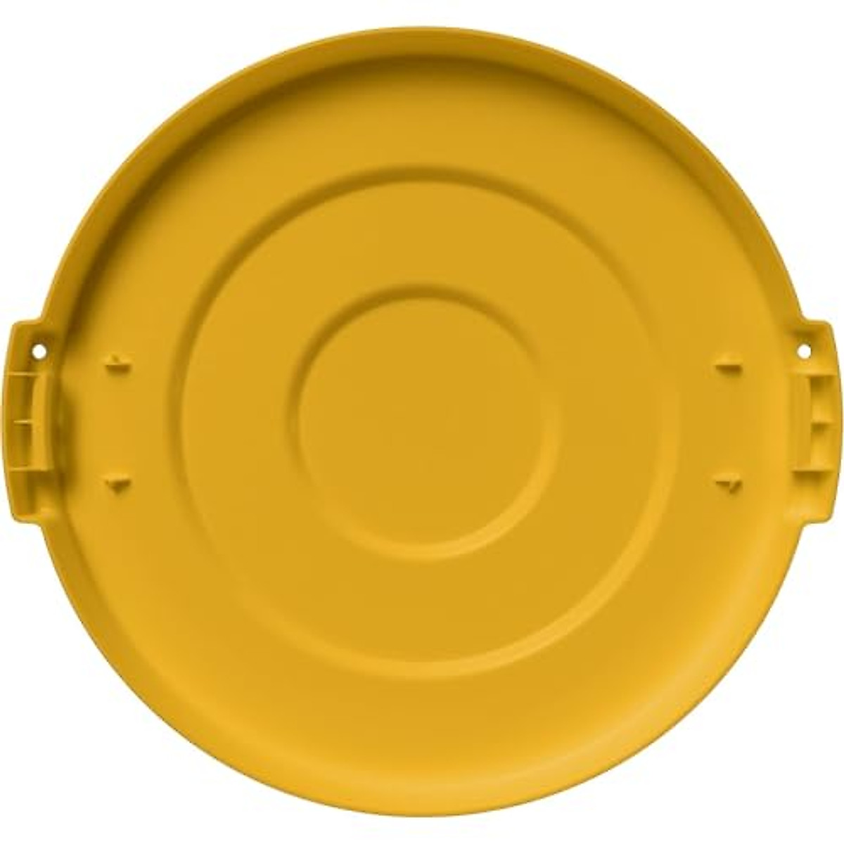SPARTA Bronco Trash Can Lid, Round Waste Container Cover, Polyethylene, 10 Gallons, Yellow, (Pack of 6)