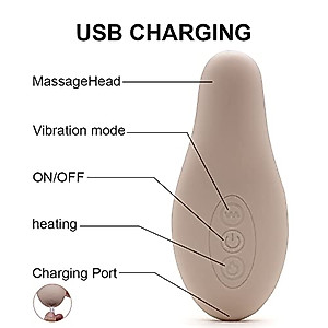HAYAEN Lactation Massager with Warming for Breastfeeding, Multiple Modes and Heat for Clogged Milk Ducts, Support Clogged Milk Ducts, Breast Engorgement - Plug USB CableIncluded (Light-Pink)