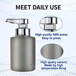 SYMINI Automatic Soap Dispenser, 11 oz Foam Hand Soap Dispenser, Rechargeable Touchless Foam Soap Dispenser for Bathroom Kitchen Office (Grey)