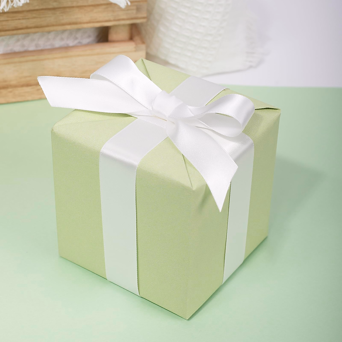 Flyhill Mini Dark Green Wrapping Paper Roll-17inch*32.8ft（46.8sqft- Solid Color with Pearly-Luster Gift Wrap for Christmas,Birthday,Bridal Shower，Holiday,Wedding