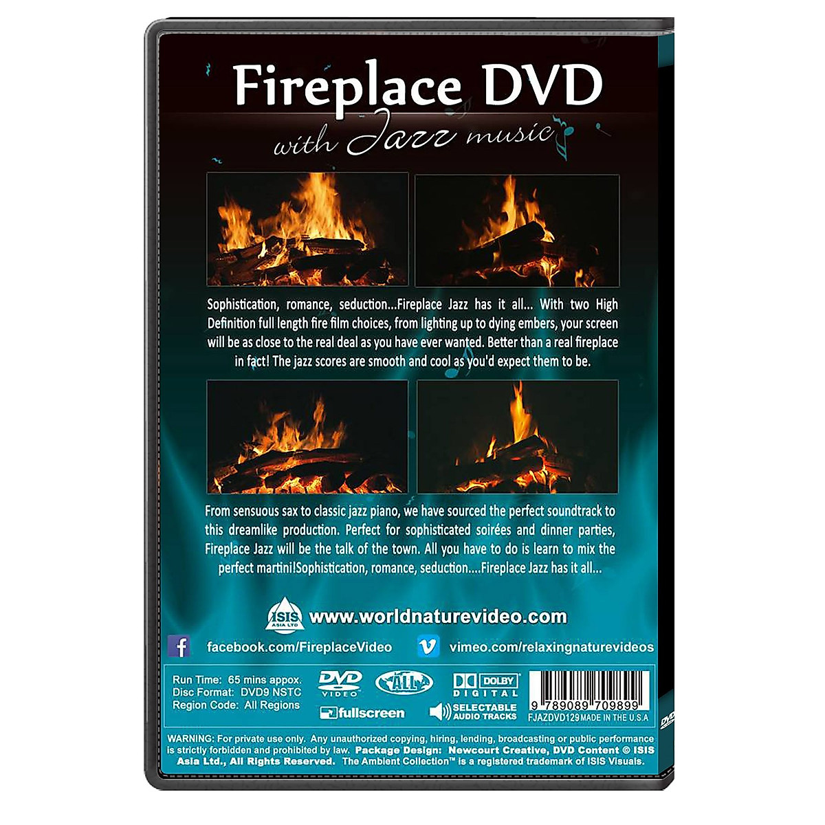 Fireplace DVD - Fireplace Jazz - Romantic Fireplaces with Jazz Music for Dinner Partys