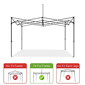 ABCCANOPY Replacement Canopy Top for Pop Up Canopy Tent (10x20, Black)