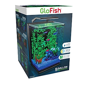 GloFish Aquarium Kit Fish Tank with LED Lighting and Filtration Included