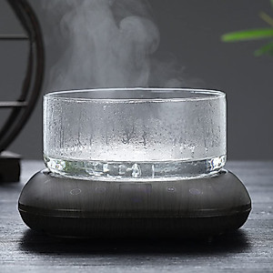 Zerodeko Glass Containers Glass Bowl Straight Sided Salad Bowl Tea Cup Washing Container Paint Brush Washer Calligraphy Brush Cleaner Water Bowl for Home Kitchen Use 1300ml Clear Tea Mug