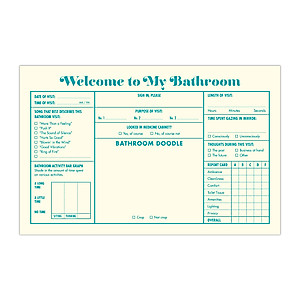 Knock Knock Bathroom Guest Book, Funny Guest Bathroom Book & Gift for Adults, Fill-in-the-Blank Book, 112 Pages