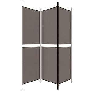 GOLINPEILO 3-Panel Room Divider, Folding Partition Privacy Screens, Freestanding Fabric Room Panel, Portable Folding Room Divider Wall for Office, Room,Restaurant, Anthracite 59.1"x70.9", -4491