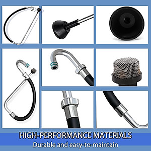 Upgraded Stainless Steel suction hose & Reflux Line Sets,Airless Paint Sprayer Accessories,Compatible with Graco 390 395 490 495 595,Fit for Tongshan T300 500 Airless Spraying/Line Painting Machine