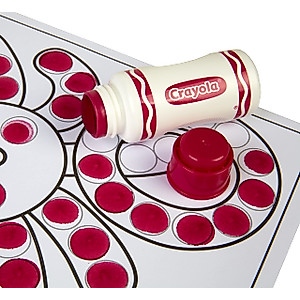 Crayola Washable Dot Markers Activity Set, 30 Toddler Coloring Pages & 4 Washable Markers, Dot Paints for Toddlers, Toddler Gifts, Ages 3+