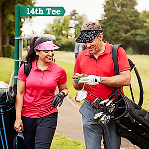 Cozypower 4 Pcs Golf Visor Hats Women Men Sun Protection Golf Visors Funny Outdoor Golf Hats Clip on Visors UV Protection Cap