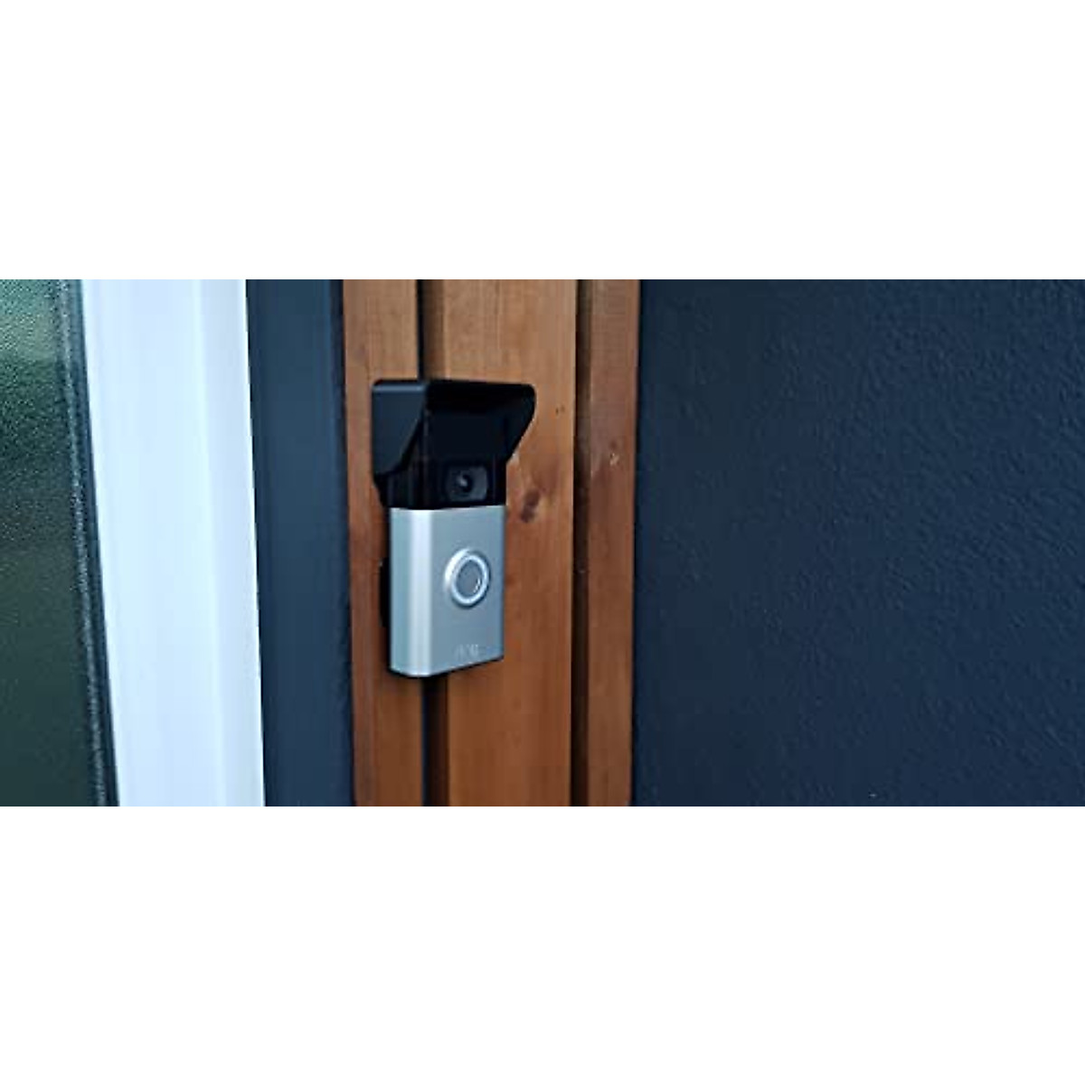 RingDoorbell 1/2/3/4 2nd Gen & 3 Plus Rain Sun Cover Hood Weather Shield Glare Protector No Drilling Needed, Black