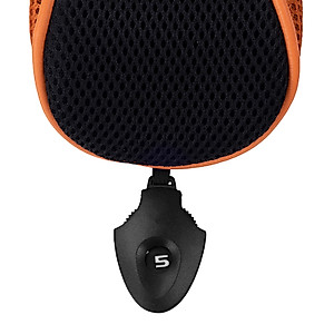 Andux 2 Pack Long Neck Golf Hybrid Club Head Covers Dial No. Tag CTMT-01 Black/Orange