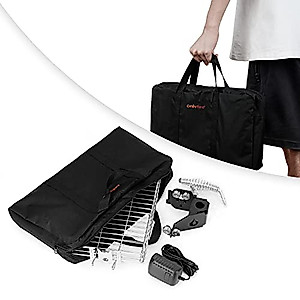 only fire Outdoor Open Flame Camping Grill, Campfire Cooking Accessories, Cooking over Any Grill or Fire - Include Motor, Power Adapter, Car Charging Cable and Bag