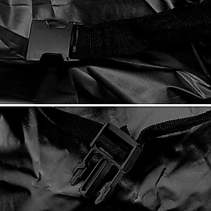 Titan Jet Black Poly 210T Car Cover for Sedans 186-202". Waterproof, UV Protection, Scratch Resistant, Driver-Side Zippered Opening. Fits Camry, Accord and More.