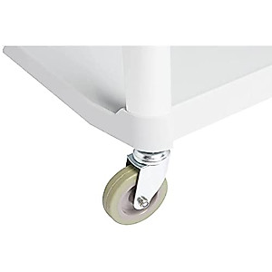 AmazonCommercial 3 Shelves Utility Cart with 400 lbs Loading Capacity, Grey (613)